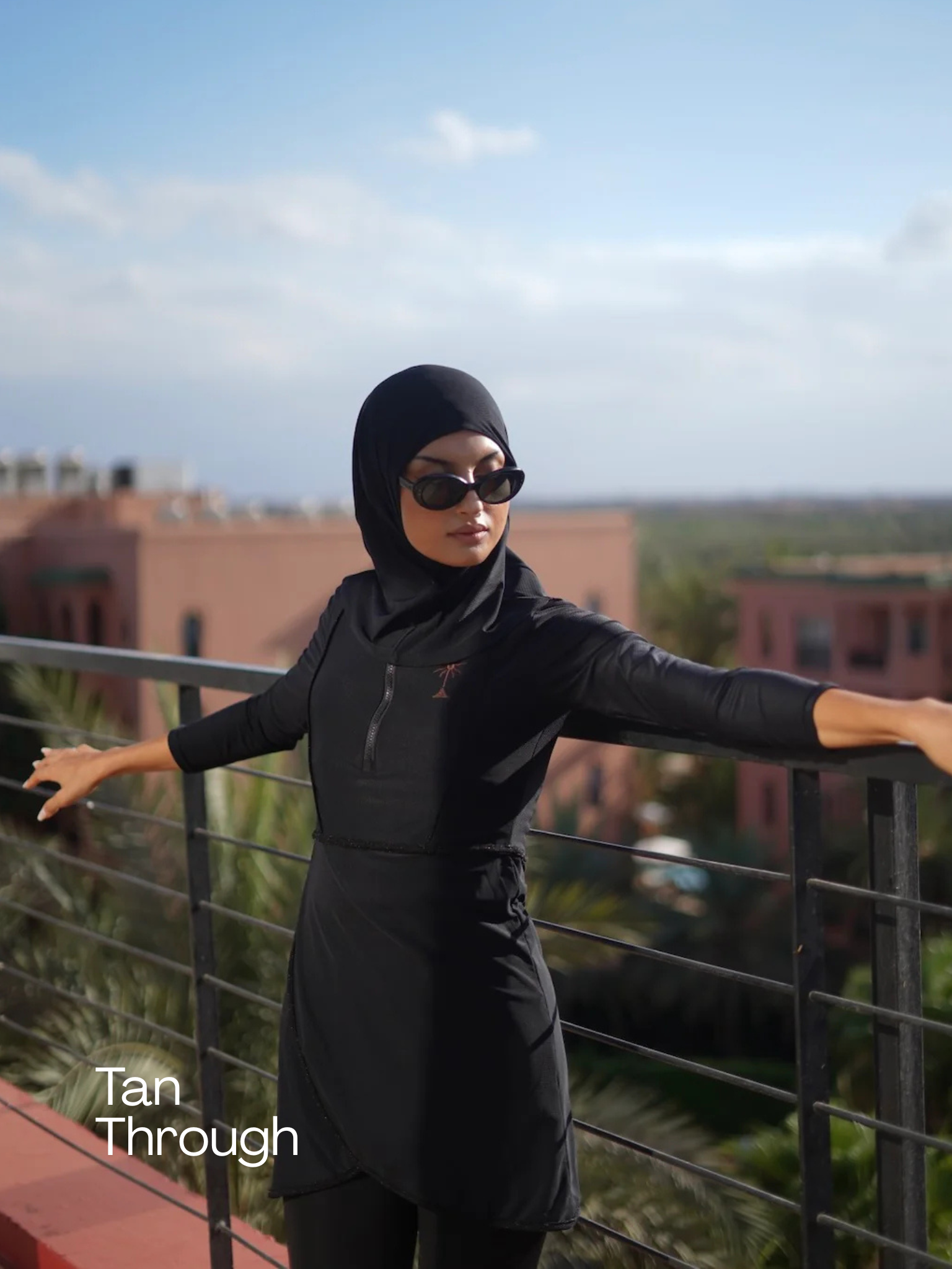 Tan through dress longsleeve black – Lalouni